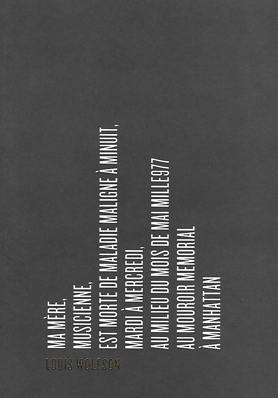 Dr Tony Shaw: Louis Wolfson: Ma mère, musicienne, est morte de maladie ...