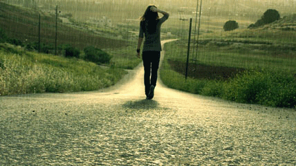 Girl Walking Alone Gif.
