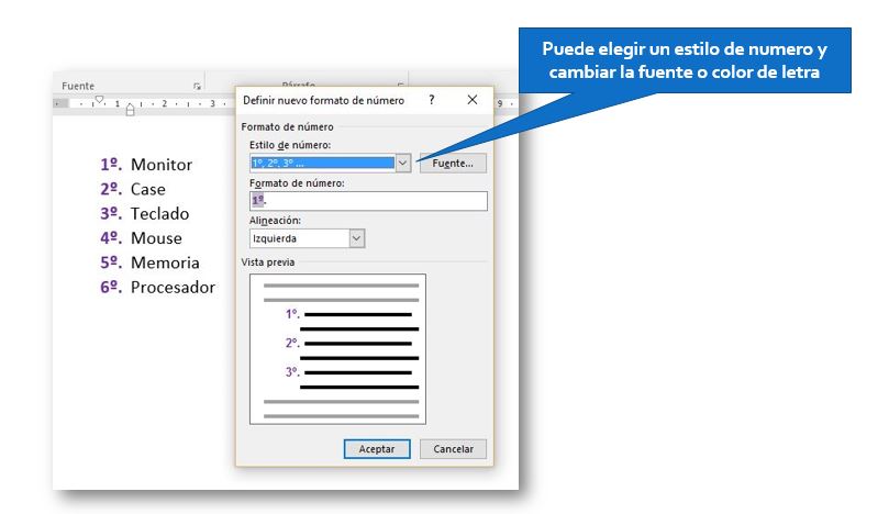 FullWordPeru: Word 2016 - Agregar viñetas,nùmero o una lista Multinivel