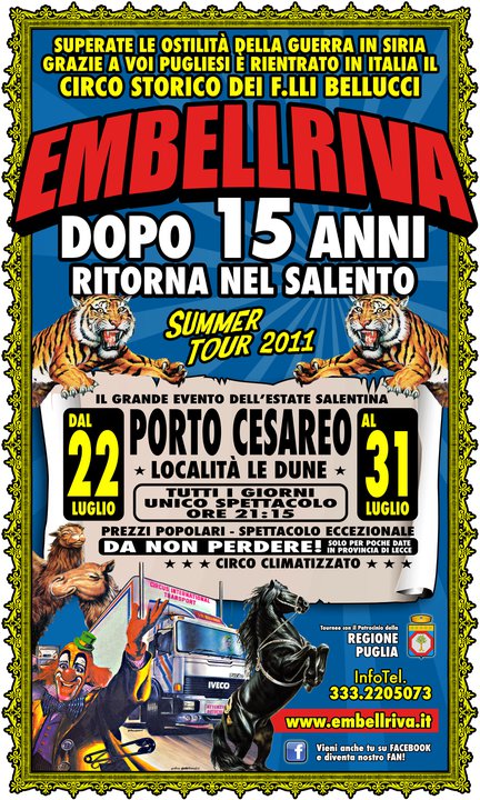 CIRCO in ZONA (il cerca circo web): EMBELL RIVA TOURNEE' A PORTO ...