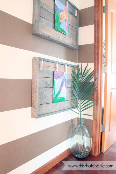 IHeart Organizing: UHeart Organizing: Darling DIY Art Display