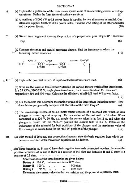 Electrical ⚡💡- MEO Class 2 Papers
