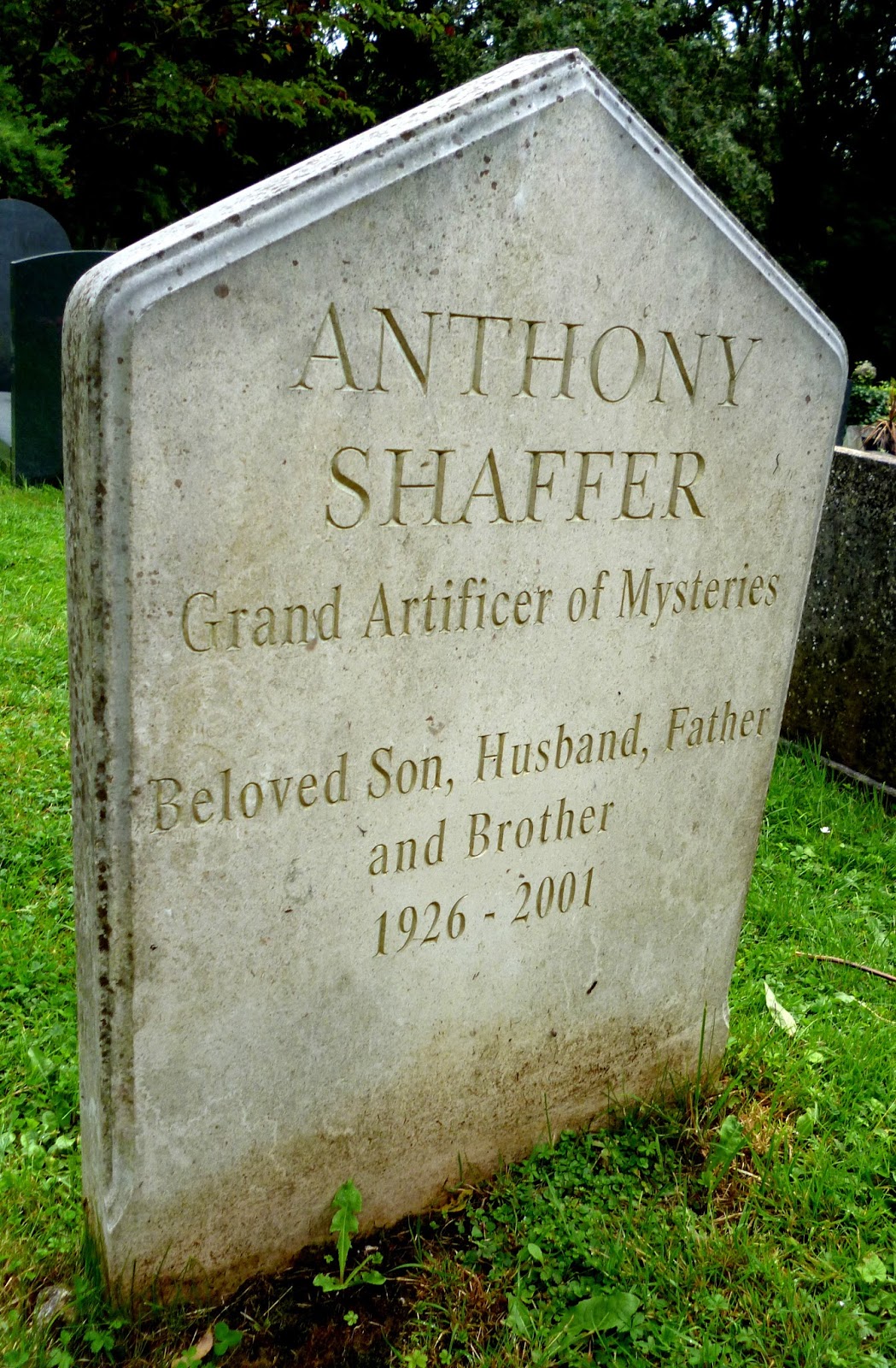 Dr Tony Shaw: Highgate Cemetery #1: Anthony Shaffer