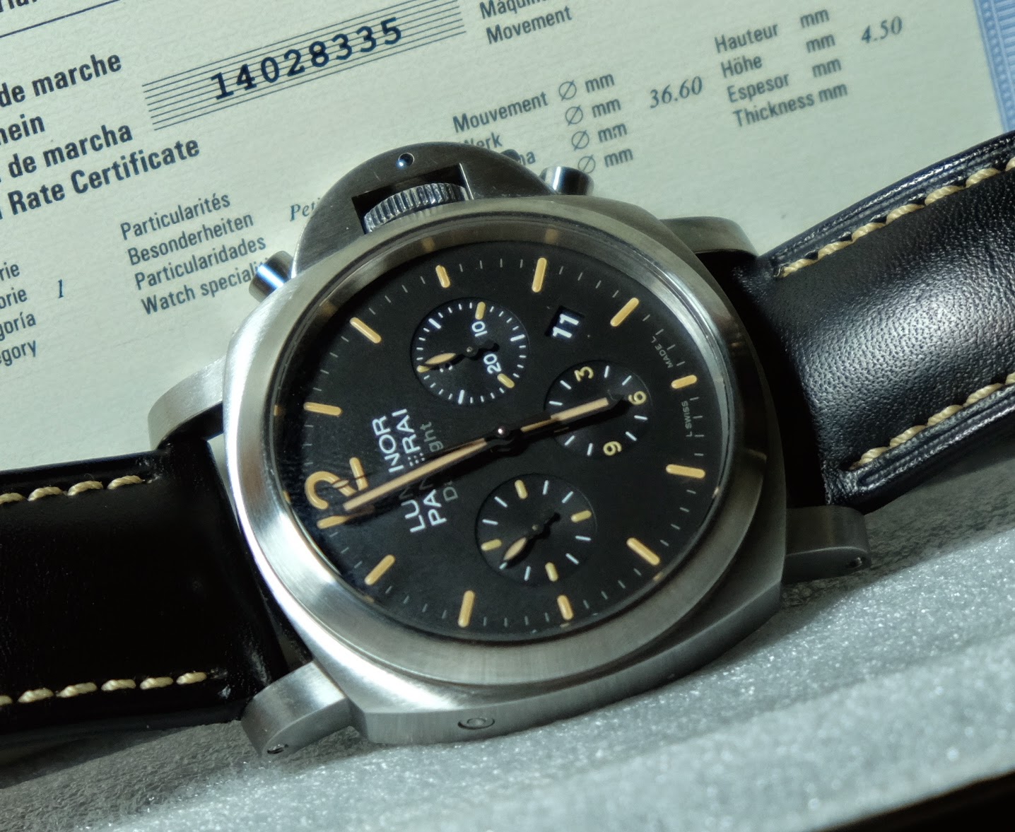 . H o b i J a m . : (SOLD) Panerai Pam356 Daylight Chronograph 'M'