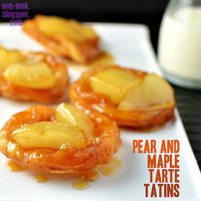 Ooh, Look...: Drippilicous Pear and Maple tartes tatin