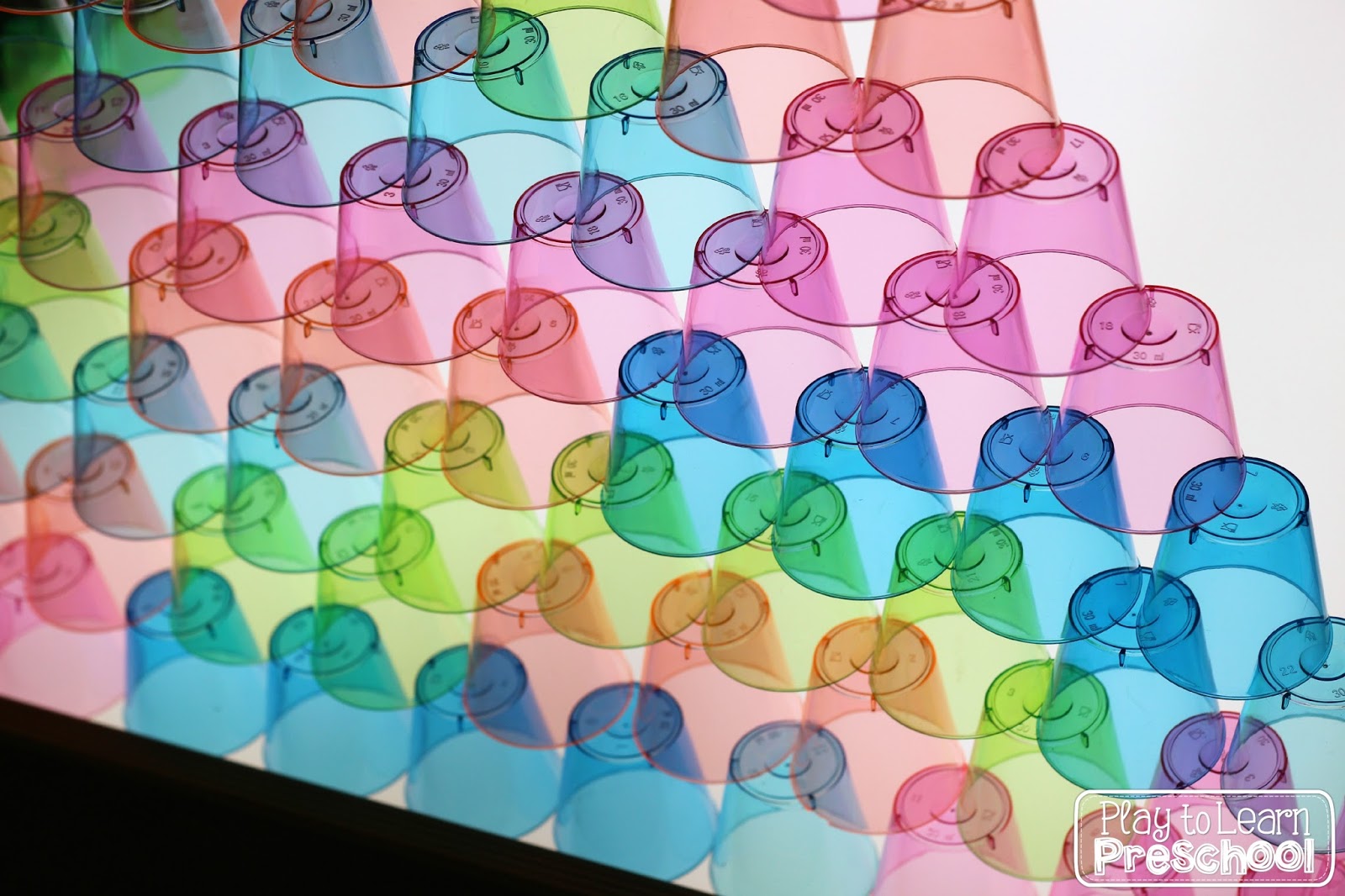 STEM Light Table Building Challenge for Preschoolers