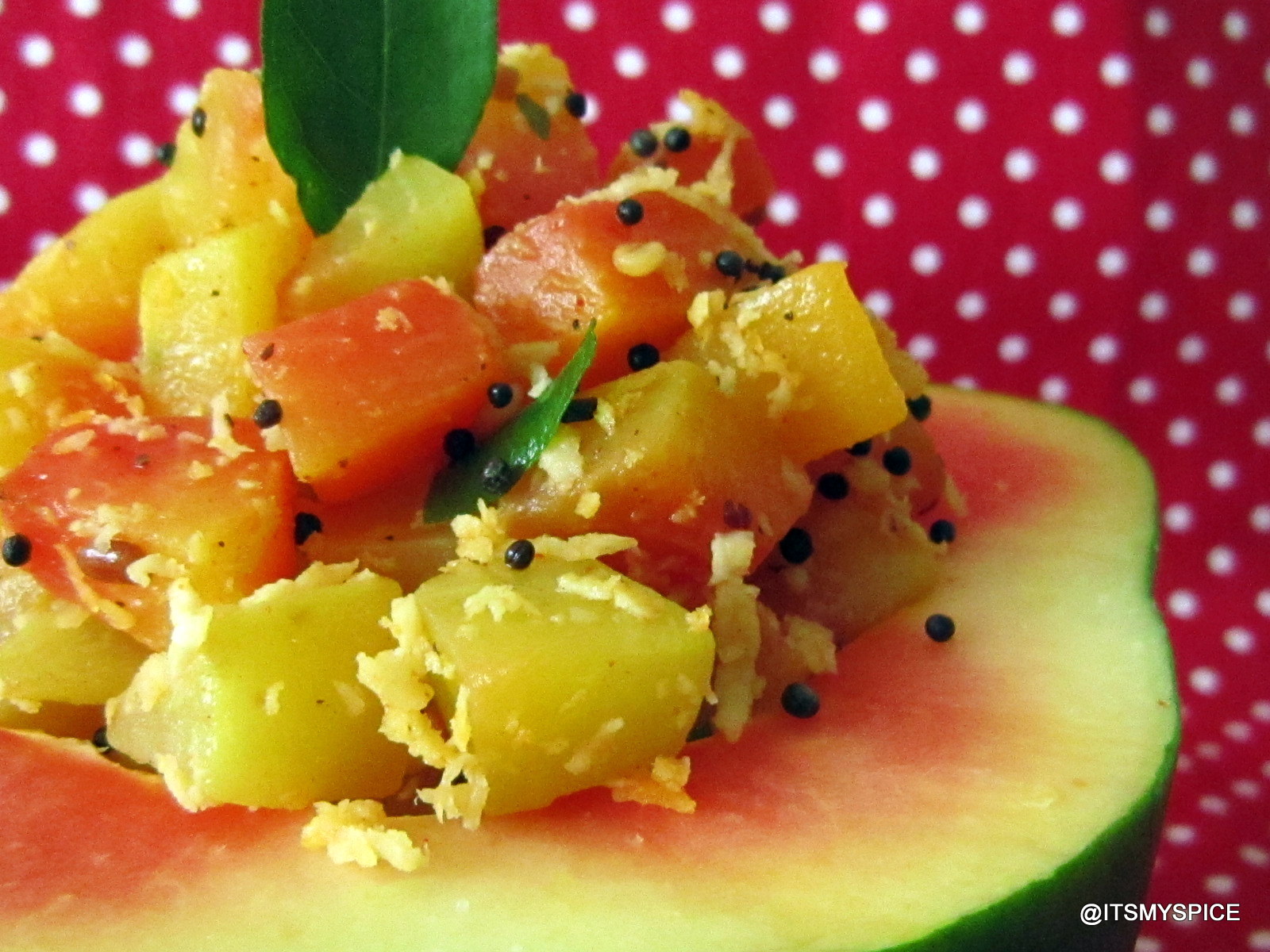 It's my Spice !: Pacha pappaya upperi(raw pappaya stirfry)