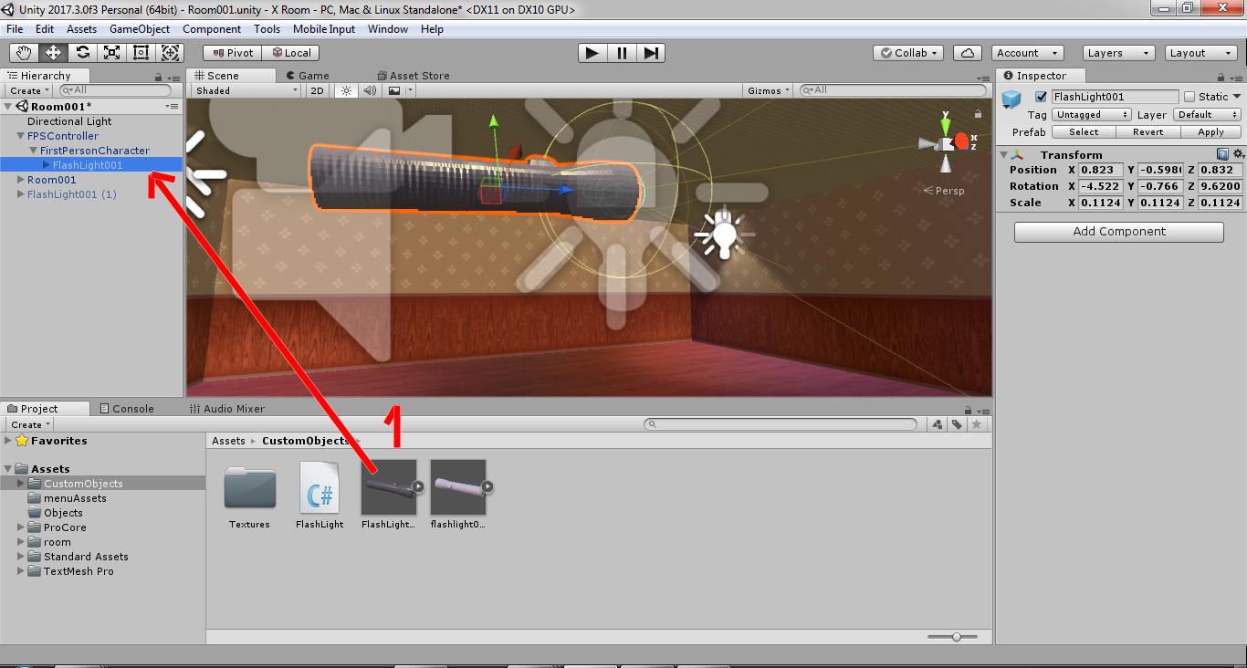 Flashlight toggle light On/Off