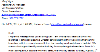 EzGreensboro News: Former City of Greensboro Assistant Manager Mary ...