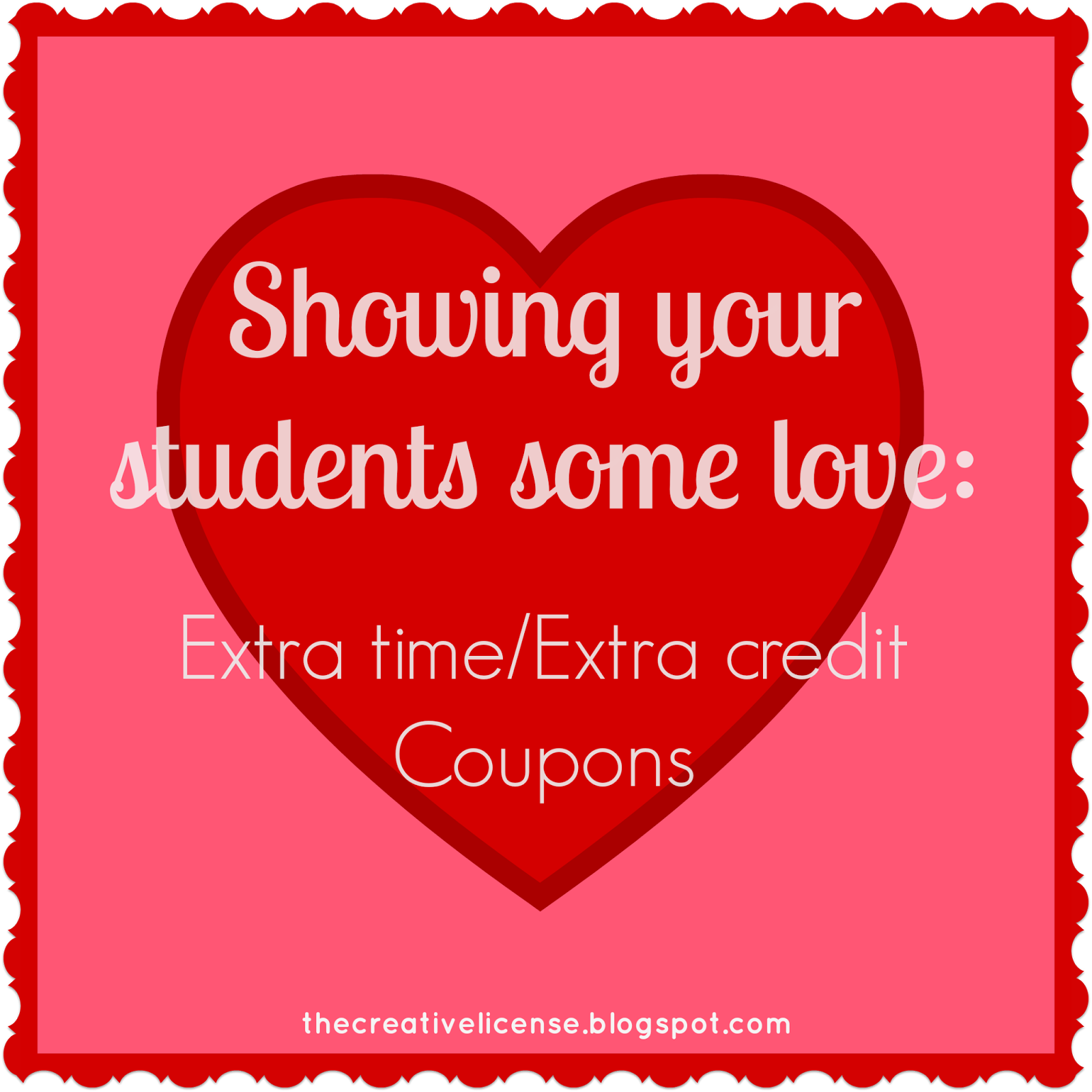 The Creative License: Extra Credit / Extra Time Coupons