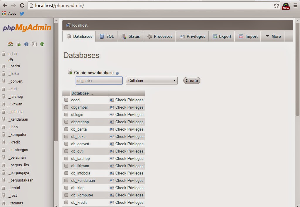 Tutorial Database Mysql - Membuat Database dengan Phpmyadmin | Alfaruq's Blog