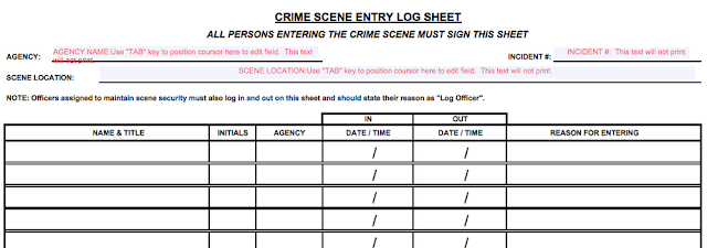 Orenthal James Simpson Case : Crime scene entry log