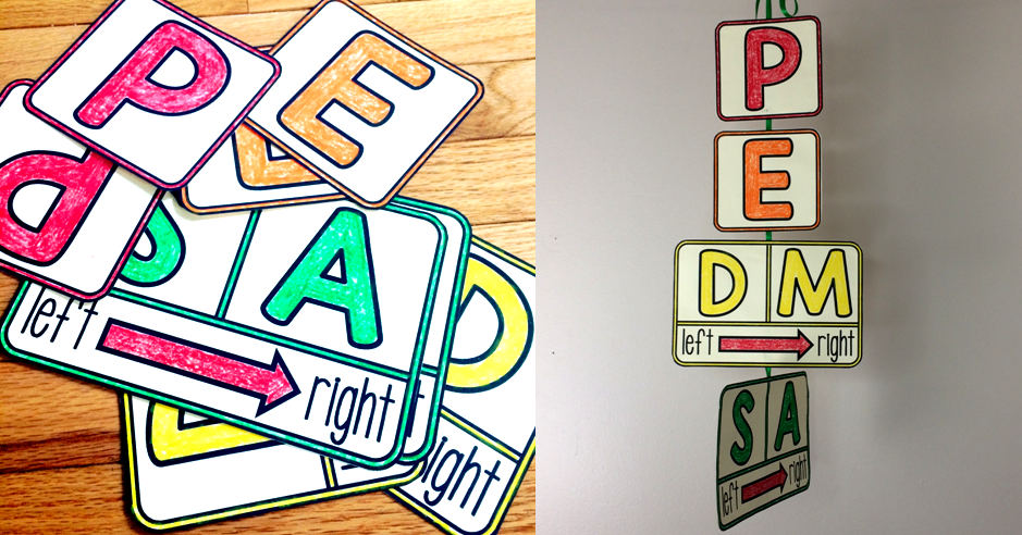 Scaffolded Math and Science: Order of Operations Mobile