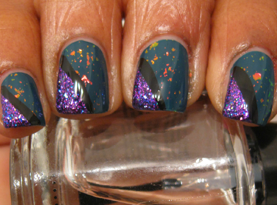 Karine’s Vernis Club: Flakies and Glitter manicure- Tutorial