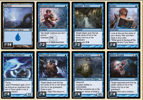 Magic the Gathering Adventures: Mono Blue Online Deck in ISD+RTR Standard