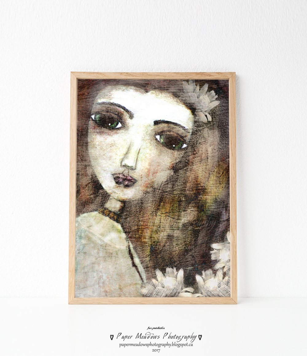 Paper Meadows Photography: Free printable mixed media girl wall art or ...