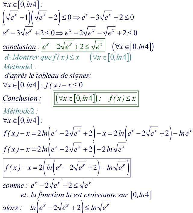 FONCTION EXPONENTIELLE + SUITE DEDUITE DE LA FORME Un+1=f(Un)