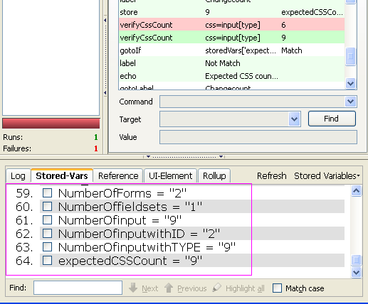 Selenium IDE "Stored Variables Viewer" plugin to view value of variable