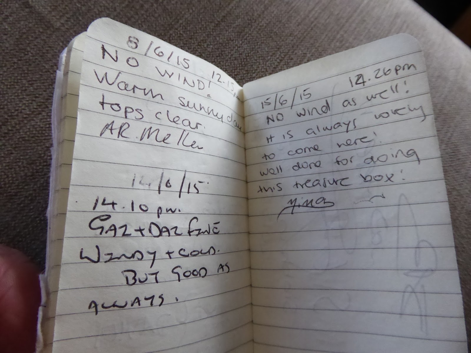 Beacon Fell log book