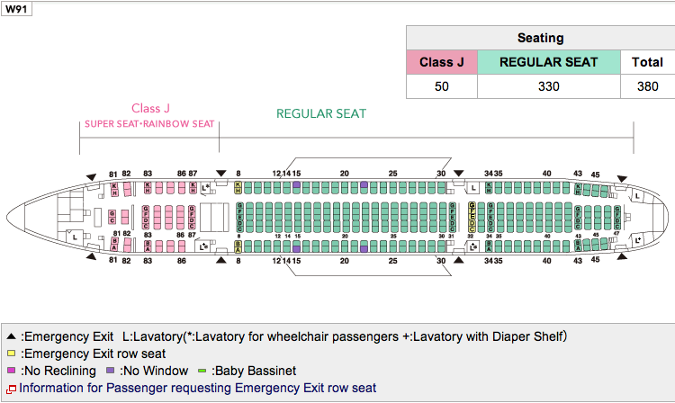 R.I.P. ex-JAS 7J2/W91 configuration - JAL Flyer