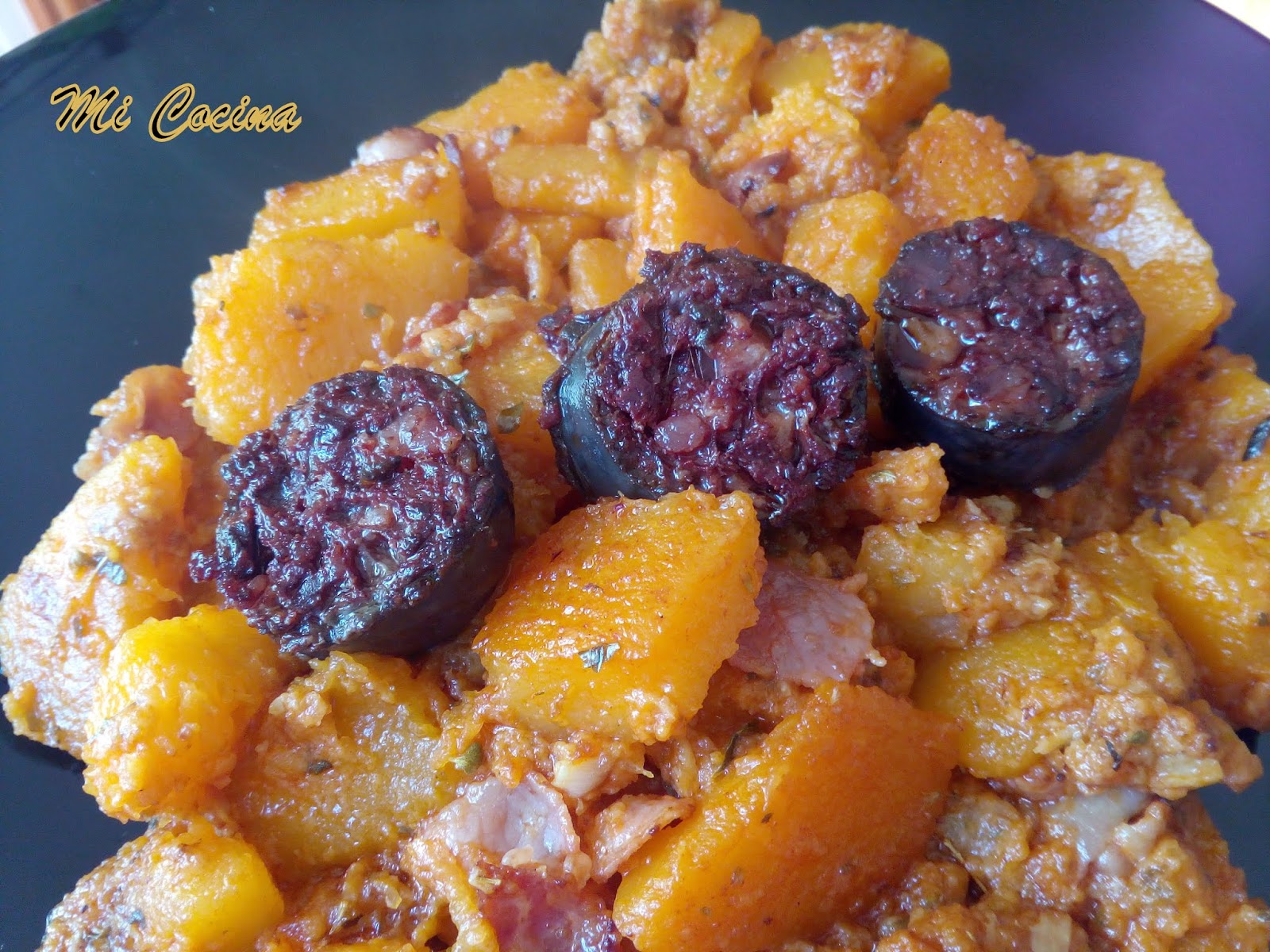 CALABAZA FRITA EN CHANFAINA CON MORCILLA | Mi Cocina