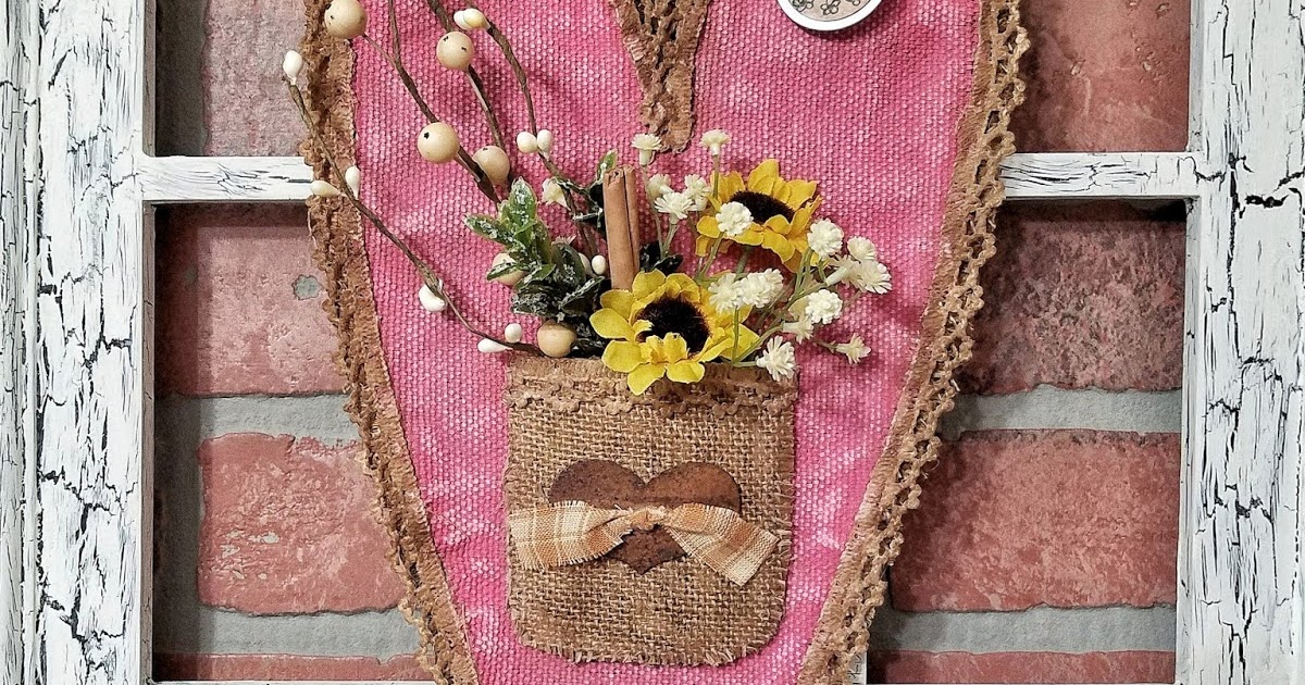 Cinnamonberry Lane Primitives: Primitive Summer Bloom Heart Wall Pocket ...