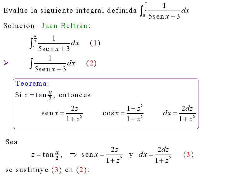 Calculo Integral: Integral definida donde la antiderivada se encuentra ...
