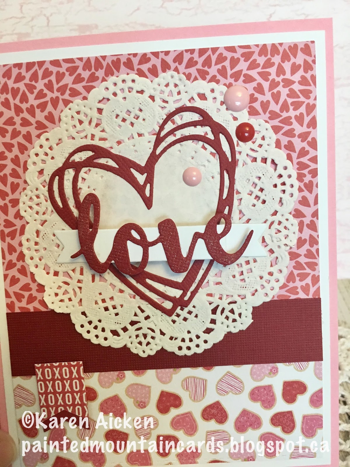 Painted Mountain Cards: Scribble Heart Valentine Card