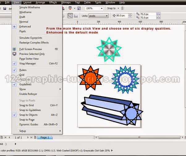 graphic-tutorials: CorelDRAW basics: the viewing modes (1)