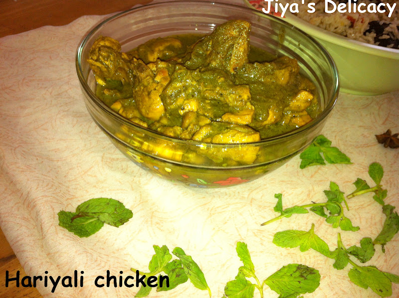 Jiya's Delicacy: Hariyali Chicken