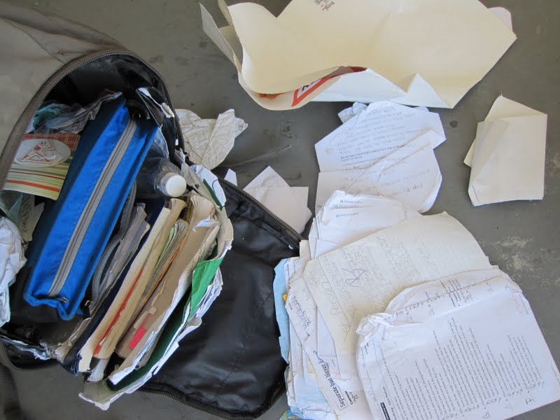 potd: 149: the emptying of the backpack