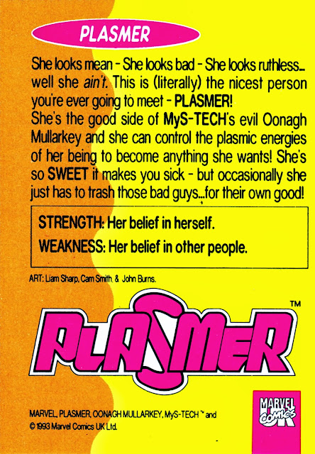 STARLOGGED - GEEK MEDIA AGAIN: 1993: PLASMER TRADING CARD SET (Marvel UK)