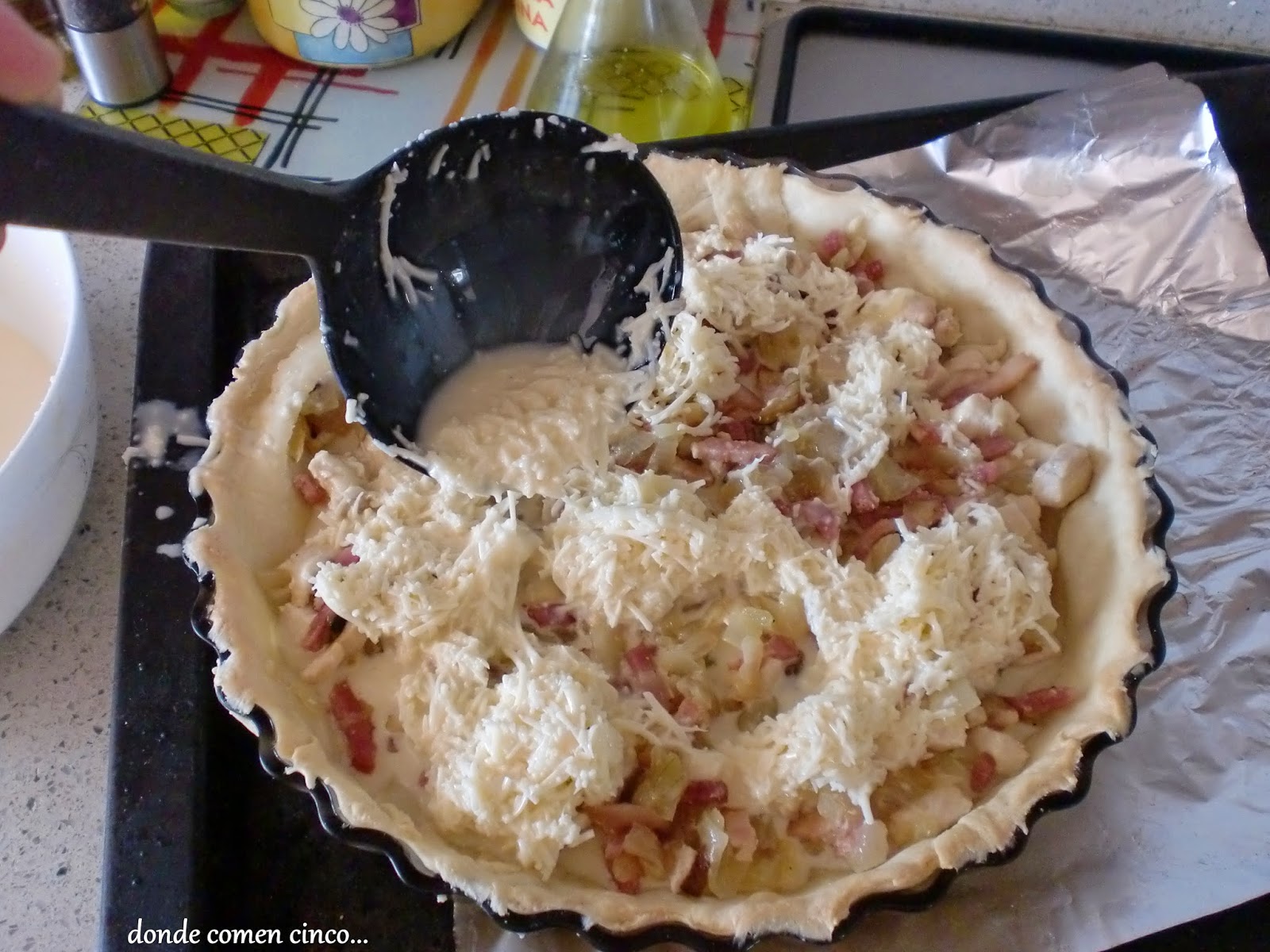 Donde comen cinco....: Quiché de pollo y bacon