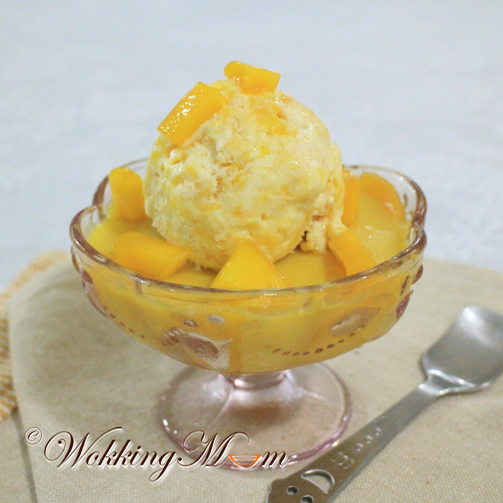 Let's get Wokking!: Mango Pudding with Mango Ice Cream 芒果布丁 | Singapore ...
