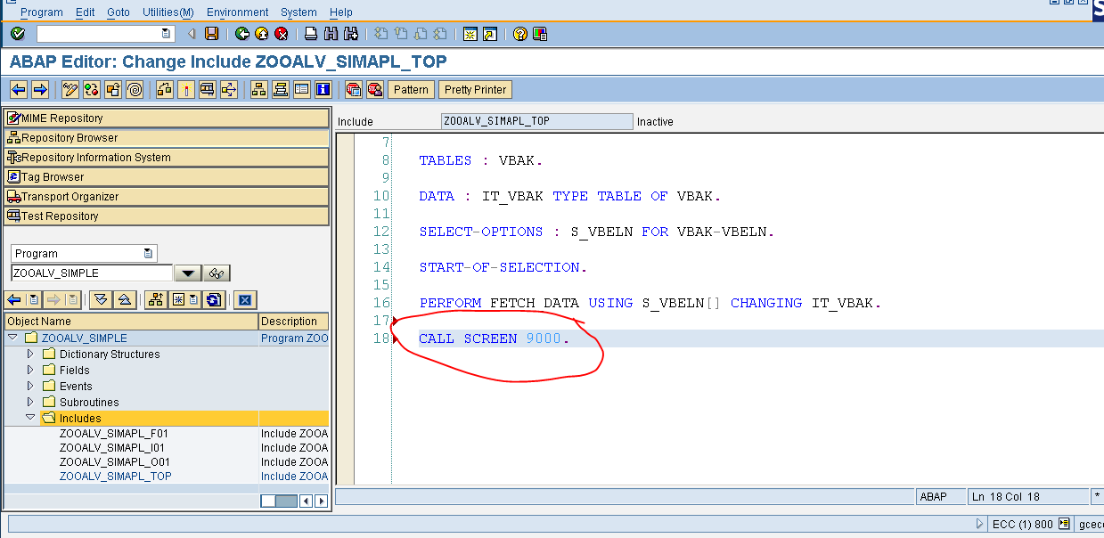 SAP TECH: Basic OO-ALV Report ( SE80 )