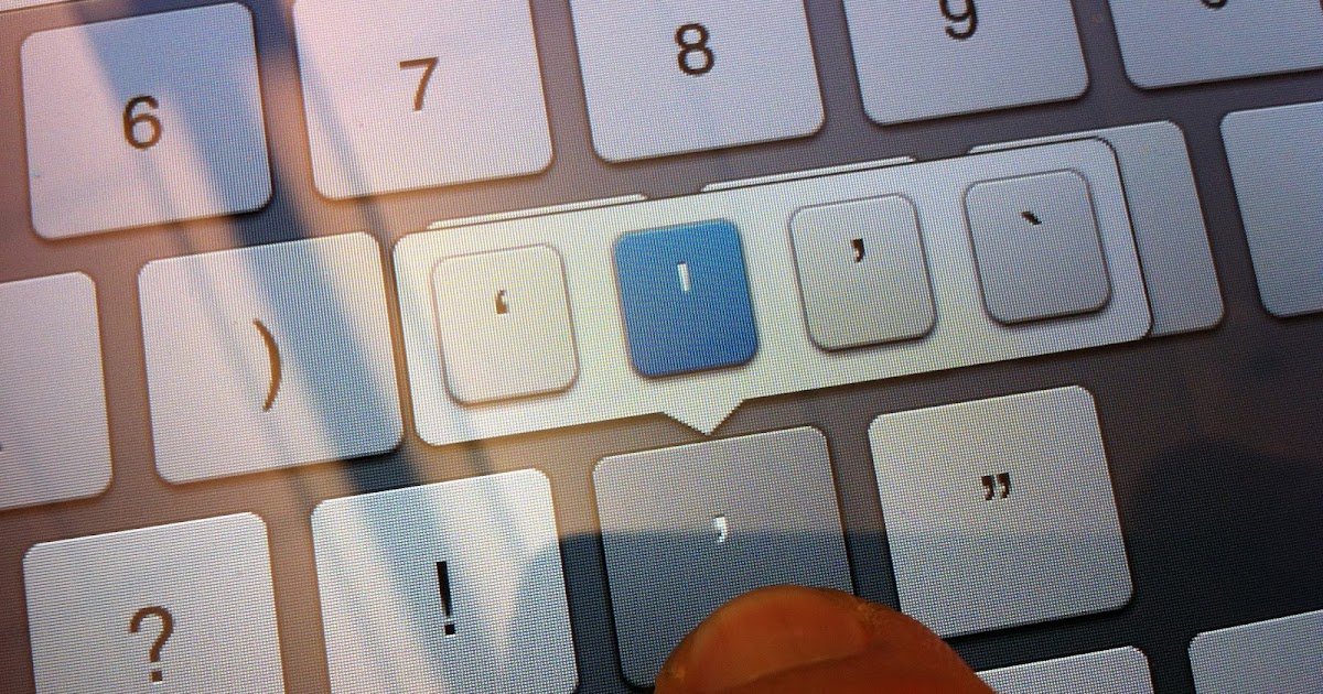 Bit Drifting: Typing a Backtick ` in iOS