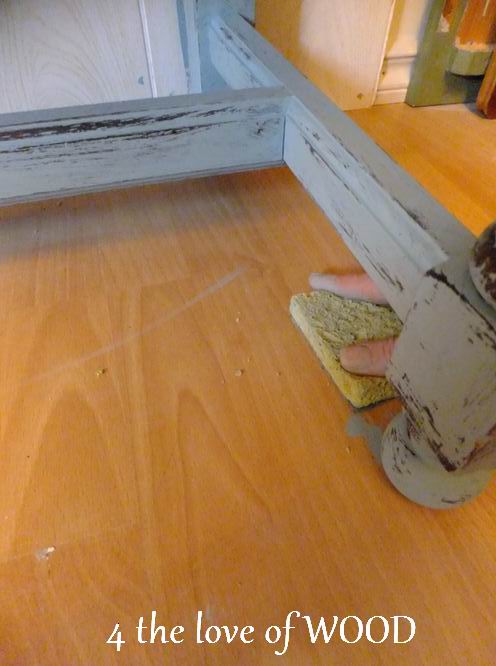 4 the love of wood: HOW TO WET DISTRESS - distressing annie sloan chalk ...