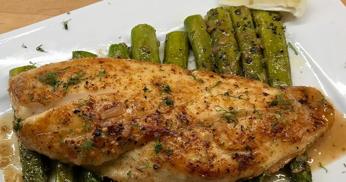 The Flying Foodie: Red Snapper in Lemon Butter Sauce with Roasted Asparagus