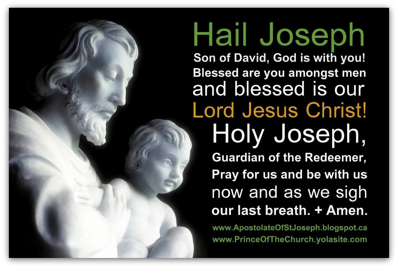 AD TE BEATE IOSEPH ☩ TO THEE O BLESSED JOSEPH ☩: ♔ THE JOY OF ST ...