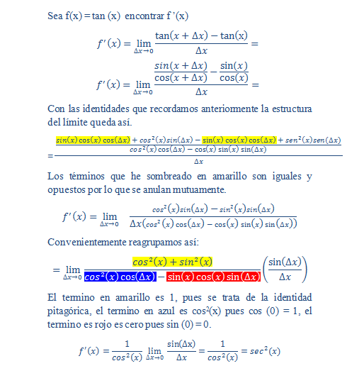 EL CALCULO Y LA DERIVADA: DERIVADAS DE LAS FUNCIONES TRIGONOMÉTRICAS.