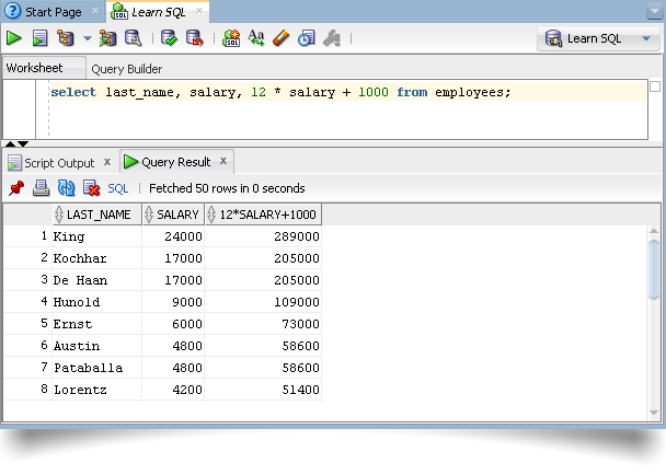 Sql And Plsql Book For Beginners Arithmetic Operator Precedence In Sql