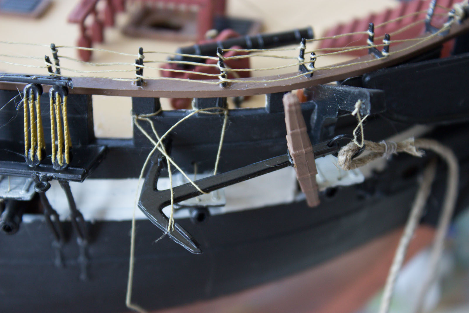 Sailing Ship Models: USS Constitution - Mounting the Anchors