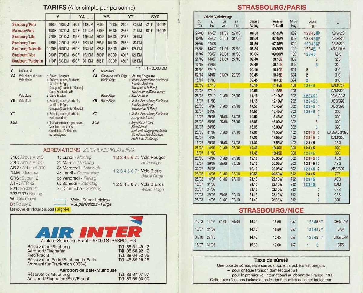 Airline memorabilia: Air Inter (1990)