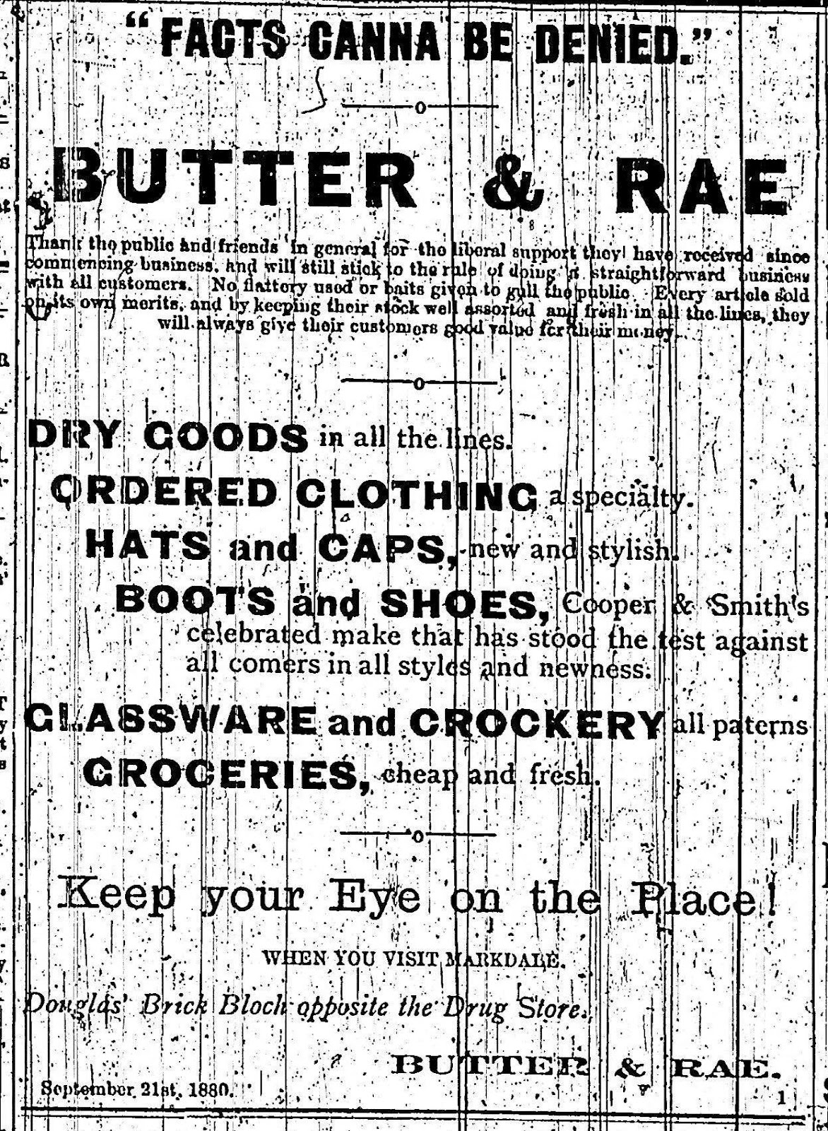 Pioneer & Vintage Advertisements: 1880's Advertisements