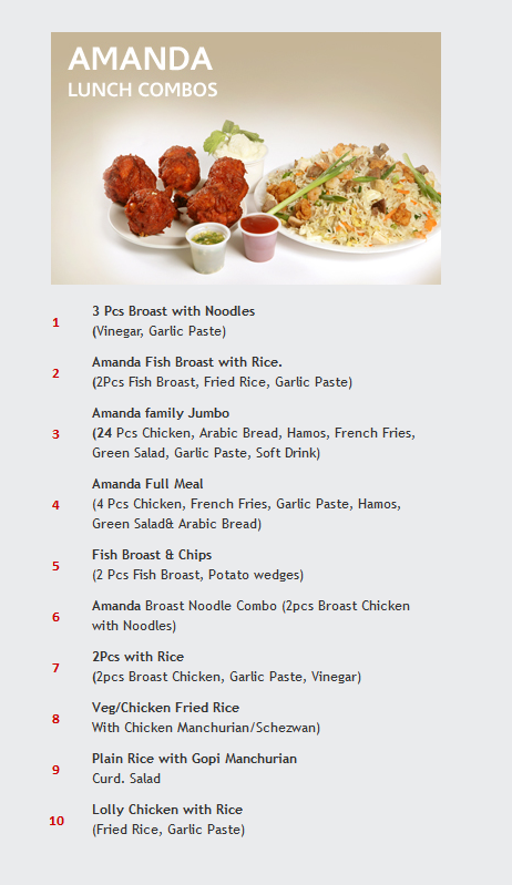 Big Menu: Amanda Broast Chicken