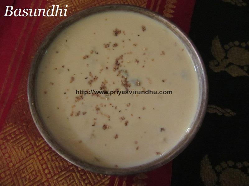 Priya's Virundhu: Basundhi - Diwali Special/How to make easy and ...