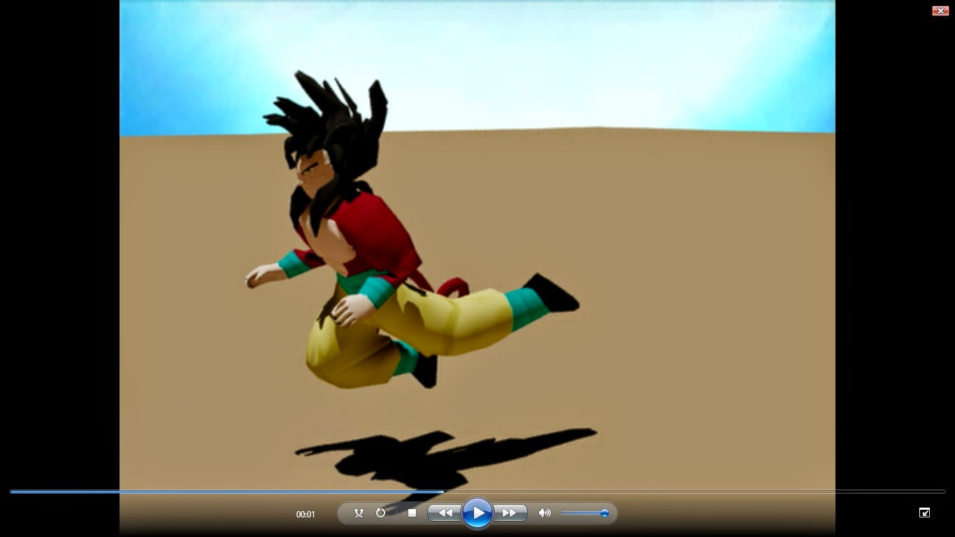 3D Character Animation: Hero - Super Saiyan 4 Goku (SSJ4) [Rendering 7]