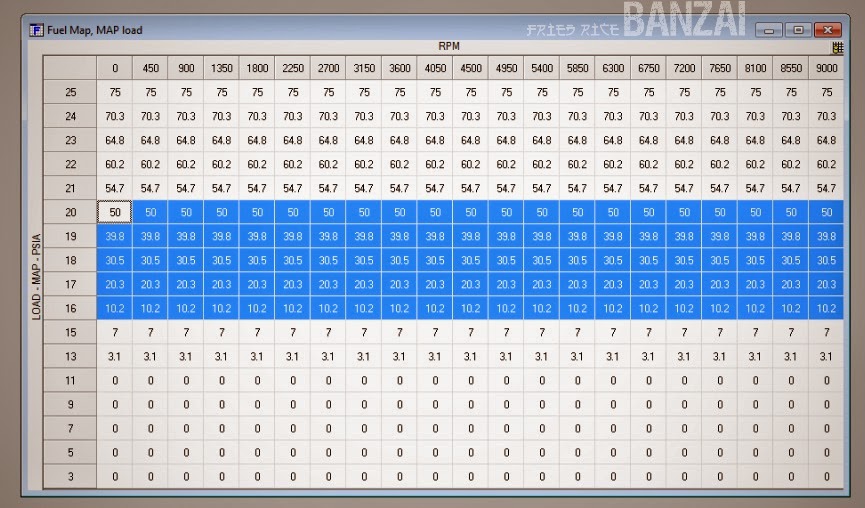 Fried Rice BANZAI: Tuning: AEM FIC Fuel Map Steps!