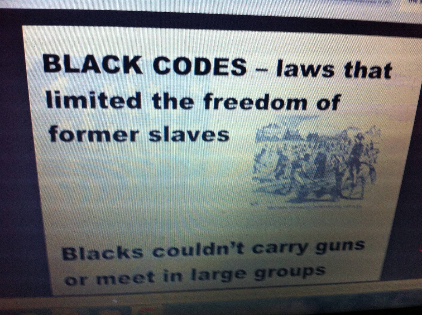 THE BLACK SOCIAL HISTORY:: BLACK SOCIAL HISTORY - BLACK CODES - UNITED ...