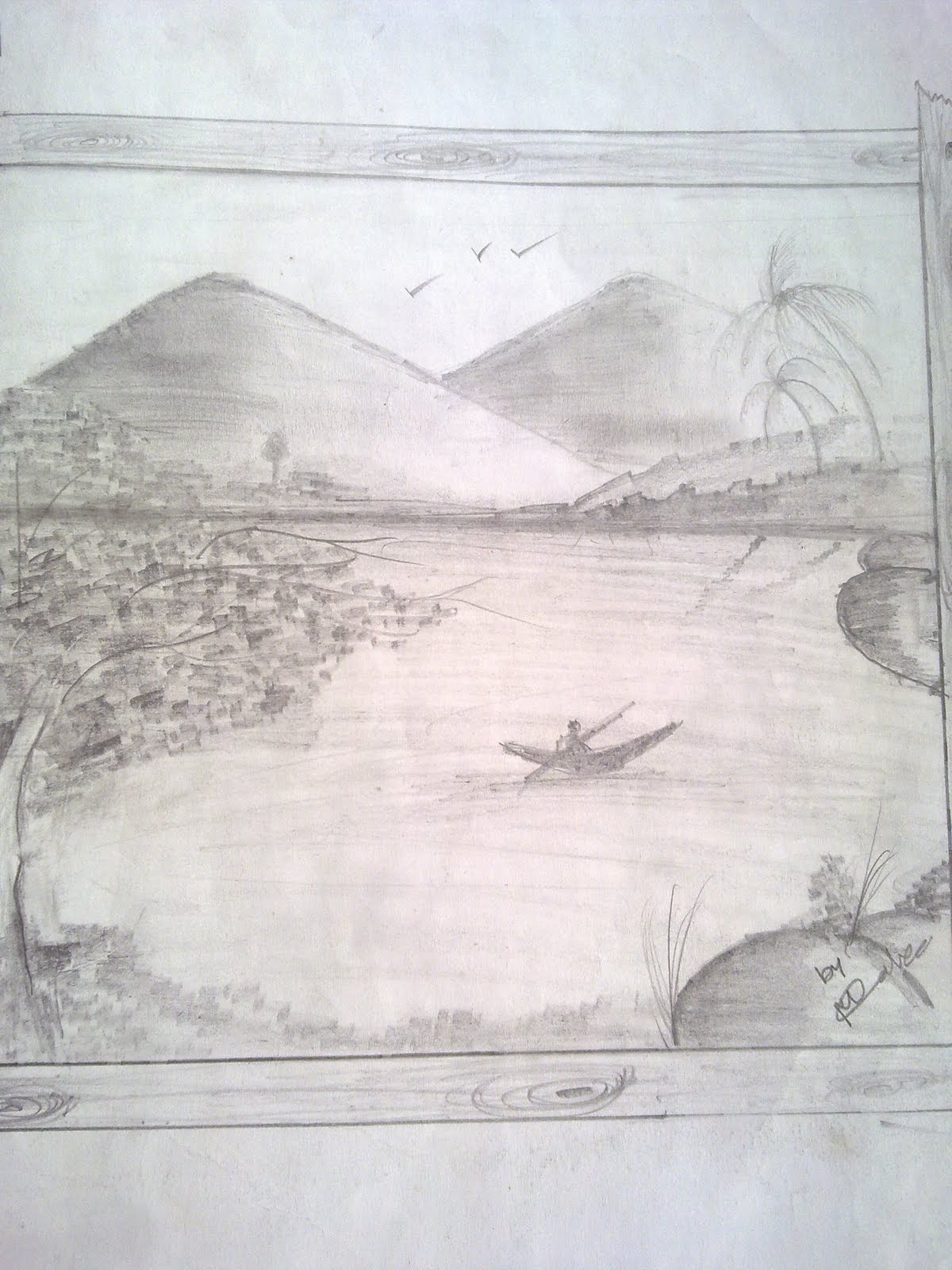 indian drawings: NATURE IN PENCILE DRAWINGS